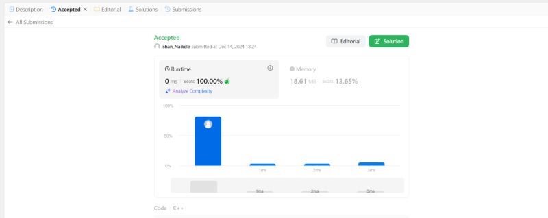 Ishan Naikele on LinkedIn: #dsa #codingjourney #problemsolving Ishan Naikele on LinkedIn: #dsa #codingjourney #problemsolving
