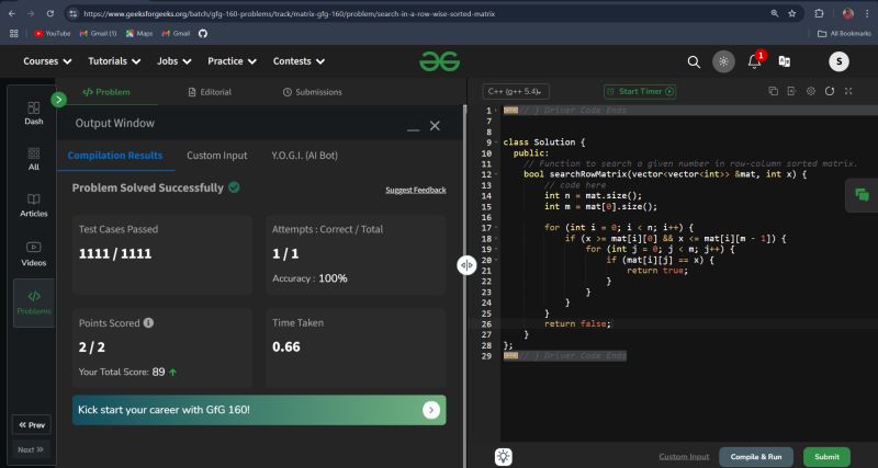 Sangram Das on LinkedIn: #gfg160 #geeksforgeeks #gfg160 #codingchallenge Sangram Das on LinkedIn: #gfg160 #geeksforgeeks #gfg160 #codingchallenge