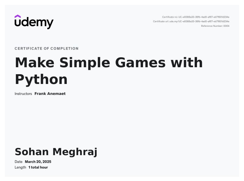 #python #gamedevelopment #learning #udemy #coding #programming | Sohan ... #python #gamedevelopment #learning #udemy #coding #programming | Sohan ...