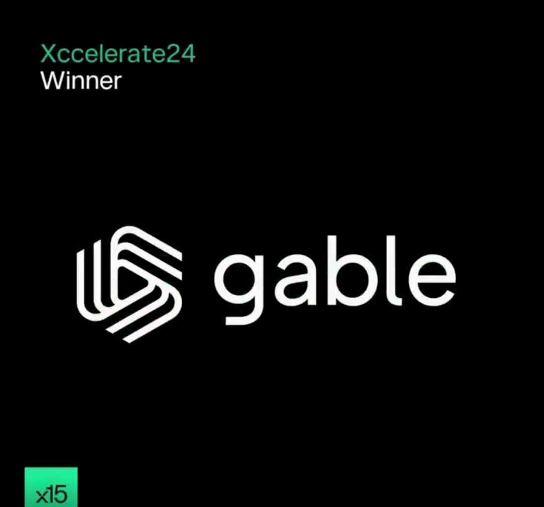 Very proud to announce that out of nearly 100 startups, Gable won the ... Very proud to announce that out of nearly 100 startups, Gable won the ...
