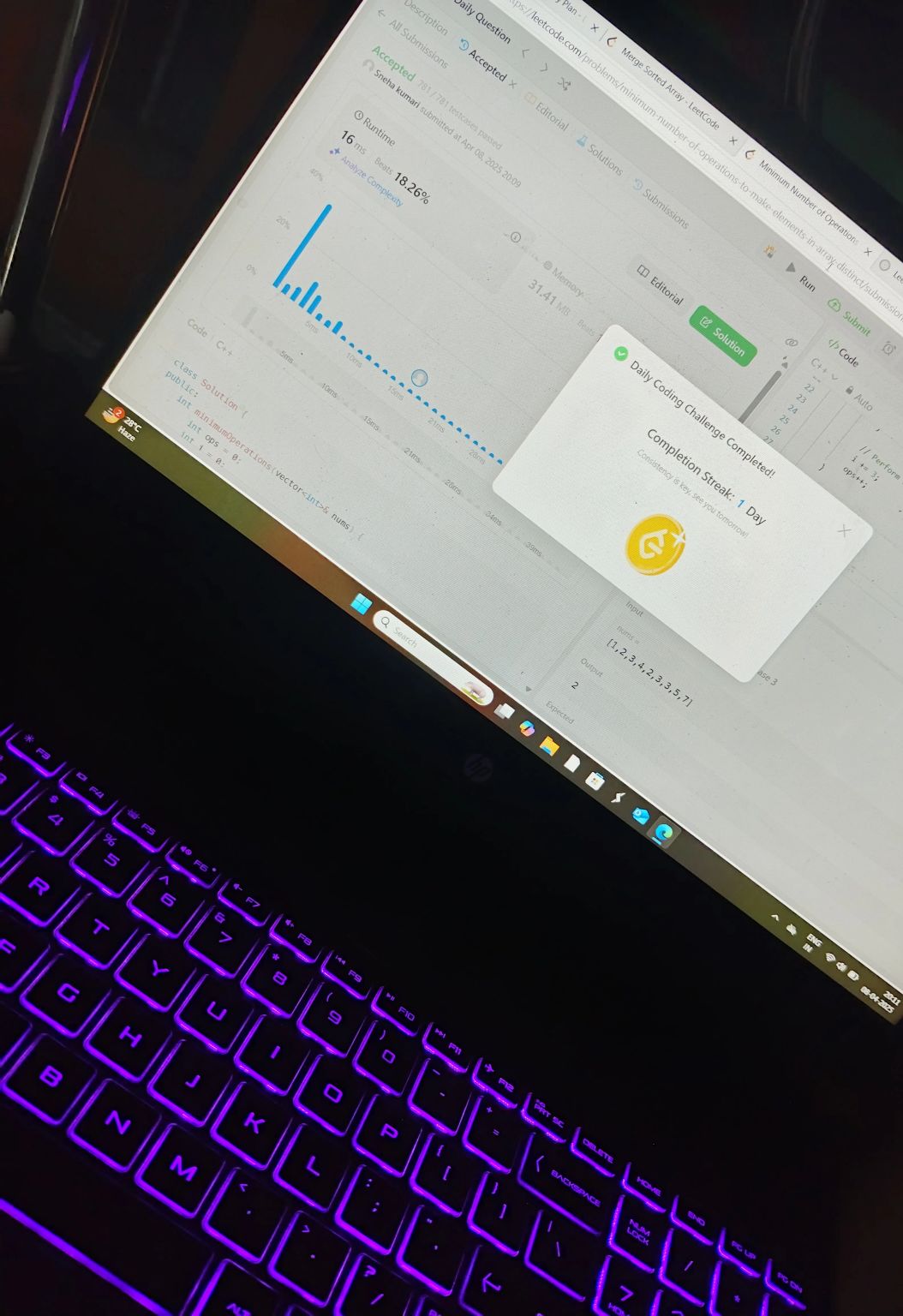 #codeeveryday #leetcode #dsa #developerjourney | Sneha Kumari #codeeveryday #leetcode #dsa #developerjourney | Sneha Kumari
