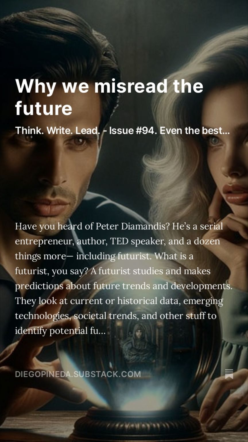 diego pineda on LinkedIn: Thought leaders, like futurists, are supposed ... diego pineda on LinkedIn: Thought leaders, like futurists, are supposed ...