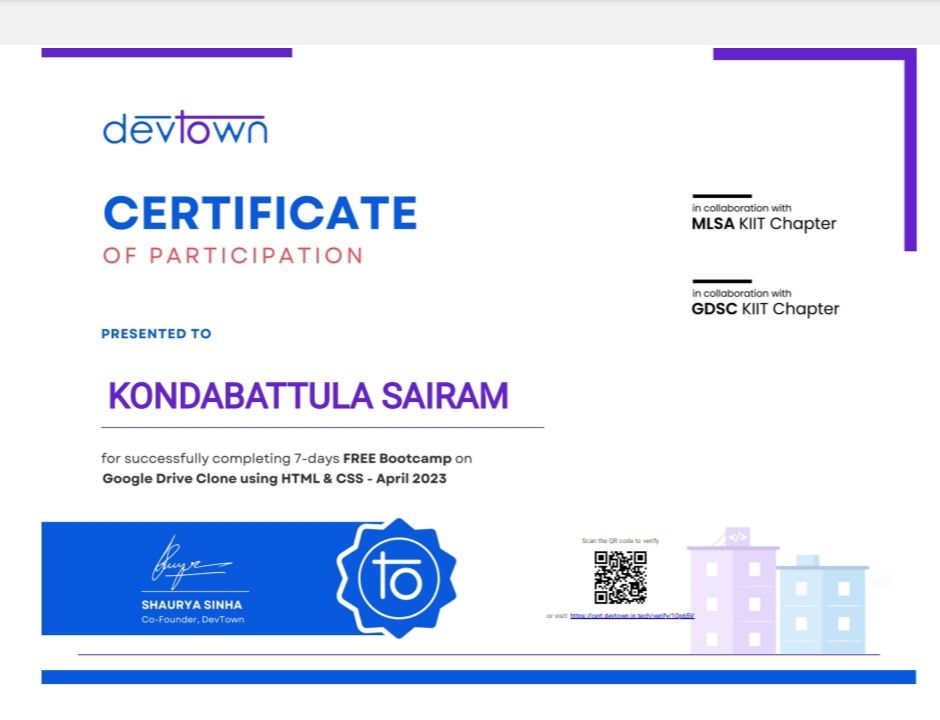 Sai Ram Kondabattula on LinkedIn: #devtown #google #css #html # ... Sai Ram Kondabattula on LinkedIn: #devtown #google #css #html # ...
