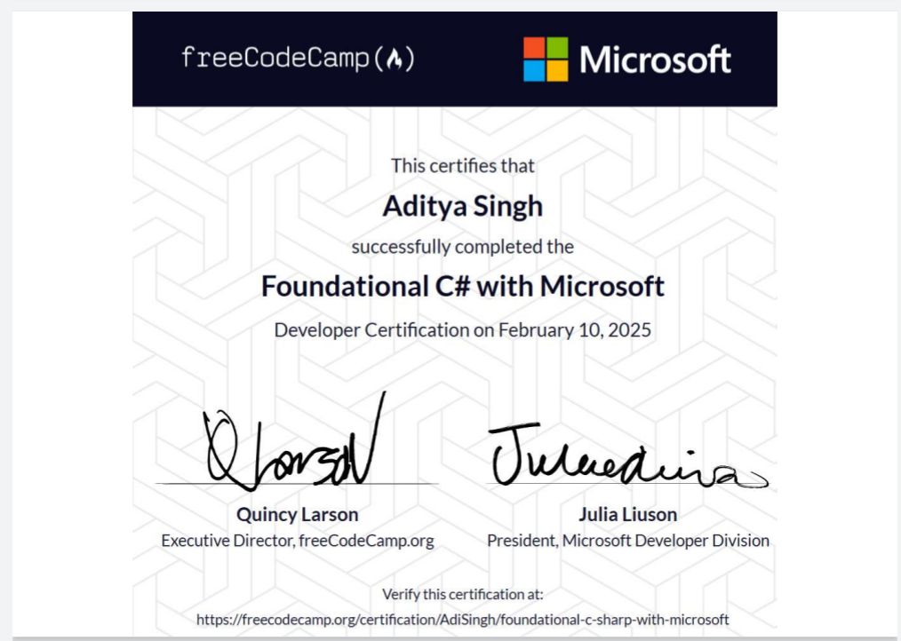 #csharp #microsoft #freecodecamp #softwaredevelopment #codingjourney ... #csharp #microsoft #freecodecamp #softwaredevelopment #codingjourney ...