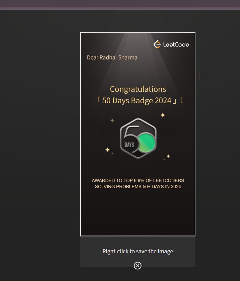 Radha Sharma on LinkedIn: #50daysbadge #leetcode #learninpublic # ... Radha Sharma on LinkedIn: #50daysbadge #leetcode #learninpublic # ...