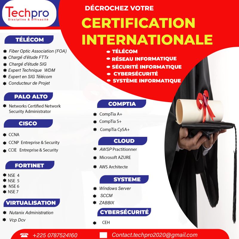 Techpro sur LinkedIn : Décrochez votre Certification internationale ... Techpro sur LinkedIn : Décrochez votre Certification internationale ...