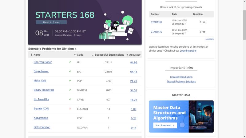 Dinesh Bhardwaj on LinkedIn: #codechef #programming #dsa # ... Dinesh Bhardwaj on LinkedIn: #codechef #programming #dsa # ...