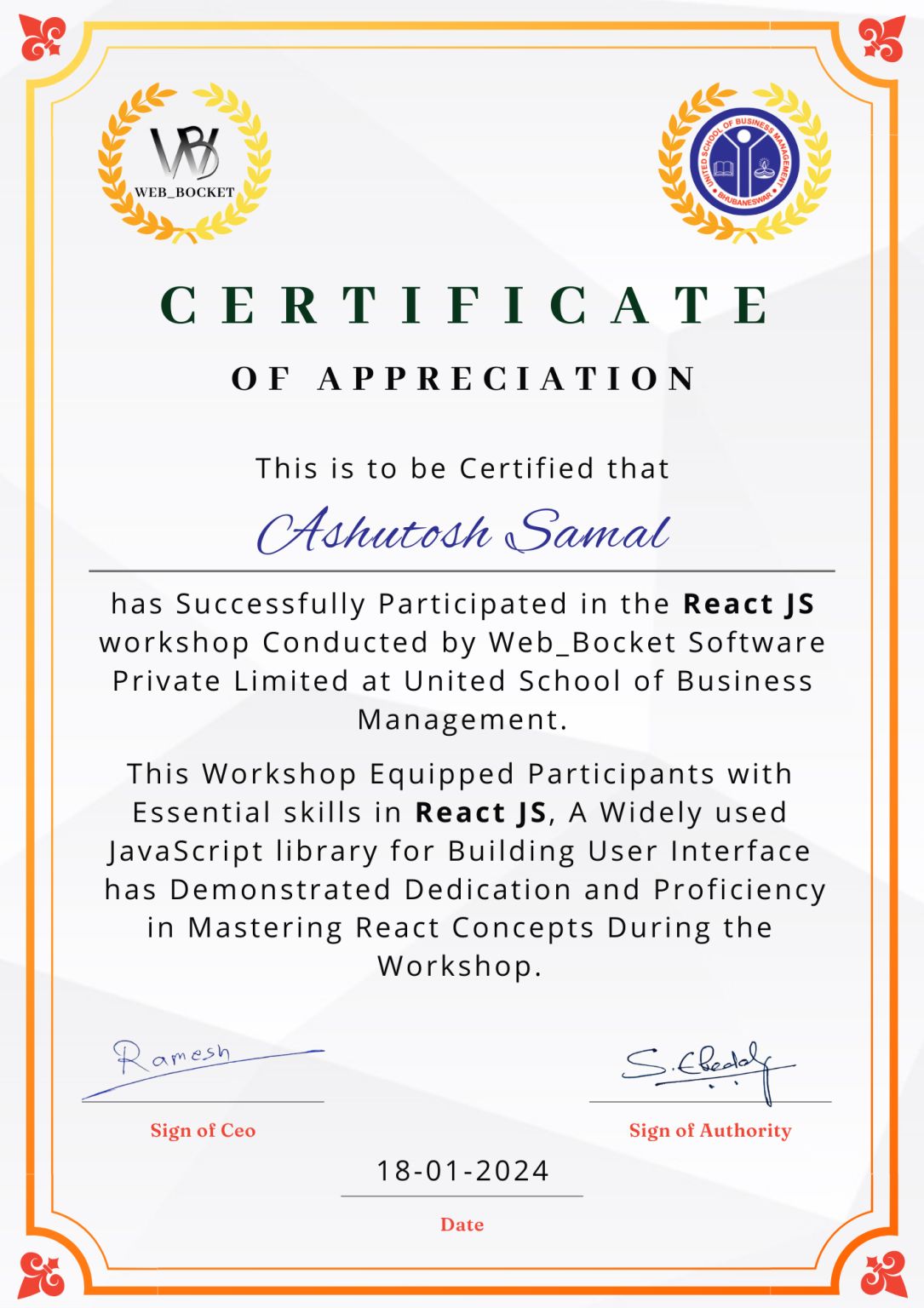 Completed React.js workshop by Web_Bocket | ASHUTOSH SAMAL posted on ... Completed React.js workshop by Web_Bocket | ASHUTOSH SAMAL posted on ...