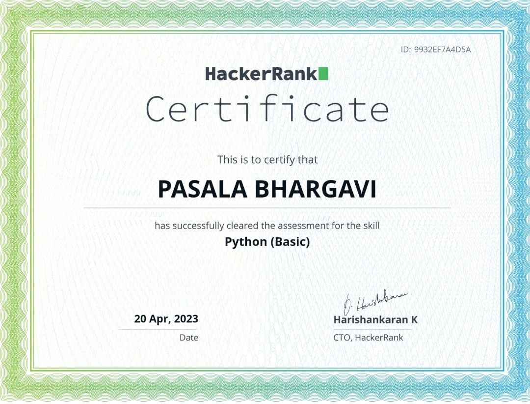 Bhargavi Pasala on LinkedIn: #hackerrank #python #coding Bhargavi Pasala on LinkedIn: #hackerrank #python #coding