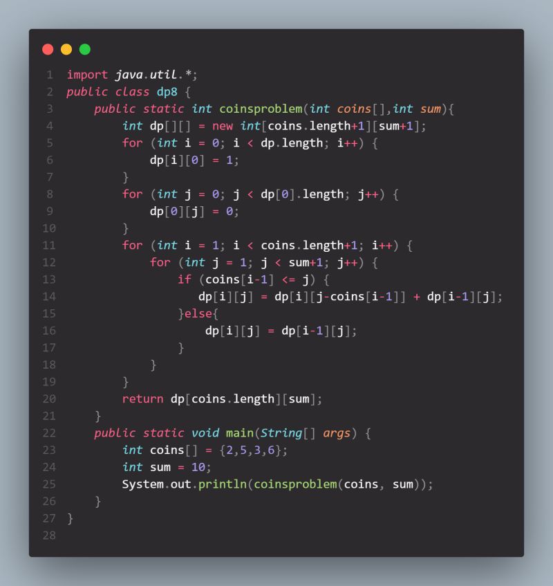 #java #dynamicprogramming #coding #problemsolving #tech #coinchange ... #java #dynamicprogramming #coding #problemsolving #tech #coinchange ...