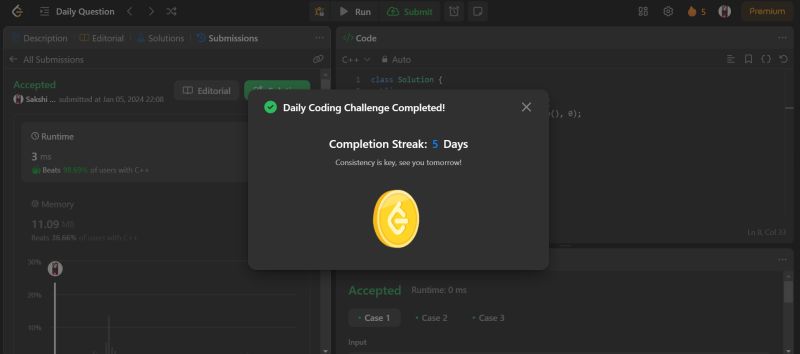 Sakshi Chhabra on LinkedIn: #leetcode #100daysofcode #codingjourney # ... Sakshi Chhabra on LinkedIn: #leetcode #100daysofcode #codingjourney # ...