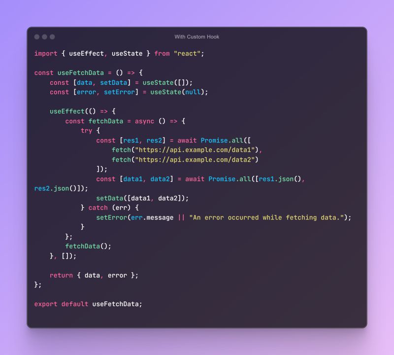 Arpitha Rajeev on LinkedIn: #react #customhook #javascript # ... Arpitha Rajeev on LinkedIn: #react #customhook #javascript # ...