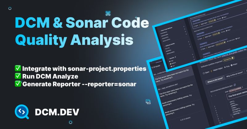 DCM (Dart Code Metrics) on LinkedIn: Sonar Code Quality Analysis | DCM ... DCM (Dart Code Metrics) on LinkedIn: Sonar Code Quality Analysis | DCM ...