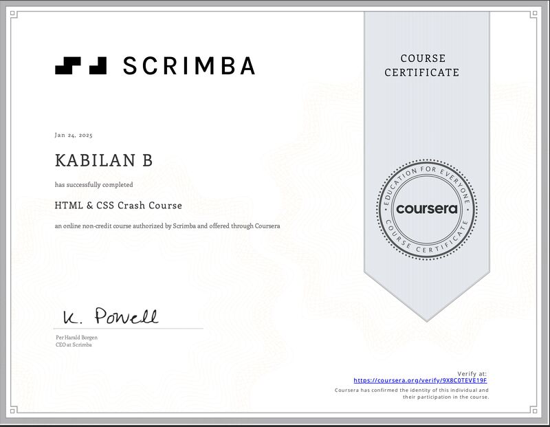 Kabilan Kabilan on LinkedIn: i am happy to share that i have completed ... Kabilan Kabilan on LinkedIn: i am happy to share that i have completed ...