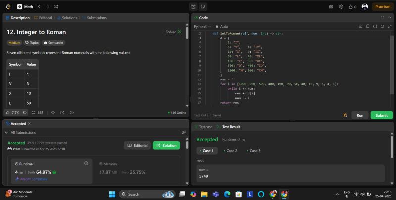 #day93 #100daysofcode #dsa #python #arrays #math #codingchallenge ... #day93 #100daysofcode #dsa #python #arrays #math #codingchallenge ...
