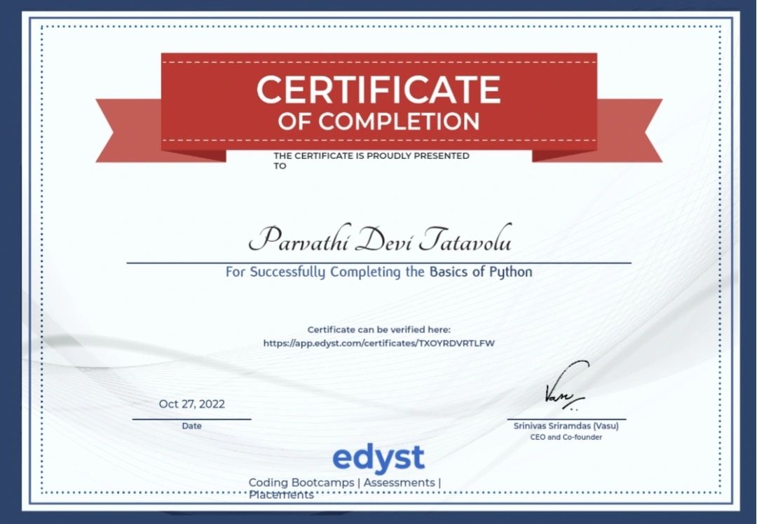 Parvathi Devi Tatavolu on LinkedIn: Parvathi Devi Tatavolu on LinkedIn: