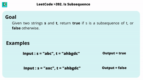 The algorithms Architect on LinkedIn: π LeetCode 392 : Is Subsequence ... The algorithms Architect on LinkedIn: π LeetCode 392 : Is Subsequence ...