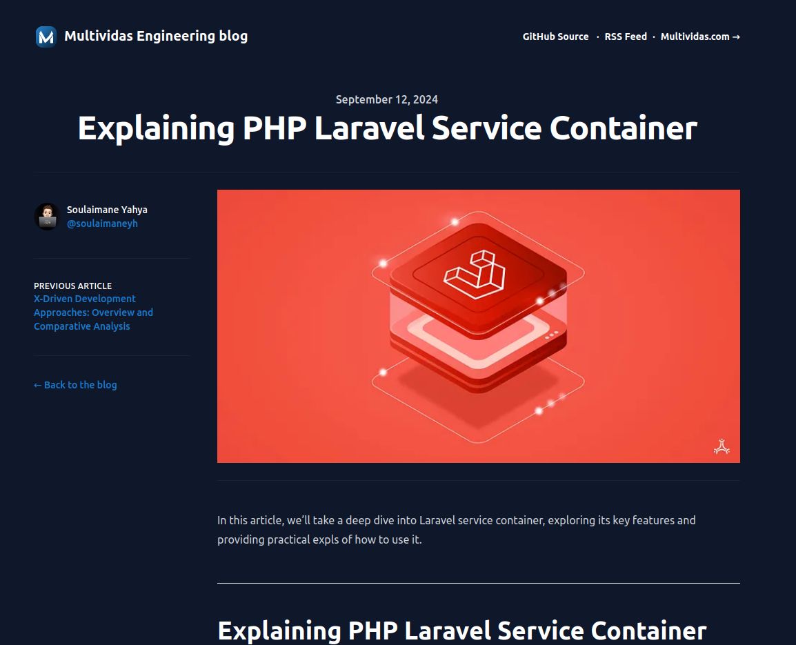 Soulaimane Yahya on LinkedIn: Recently published article about Laravel ... Soulaimane Yahya on LinkedIn: Recently published article about Laravel ...
