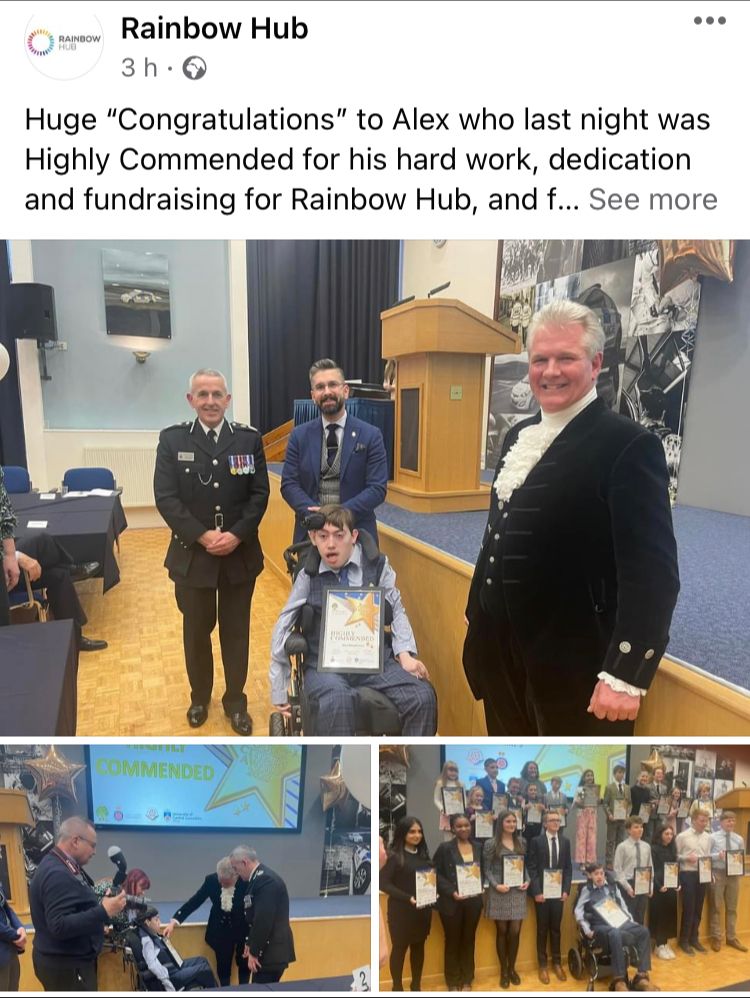 Huge “Congratulations” to Alex who last night was Highly Commended for ... Huge “Congratulations” to Alex who last night was Highly Commended for ...