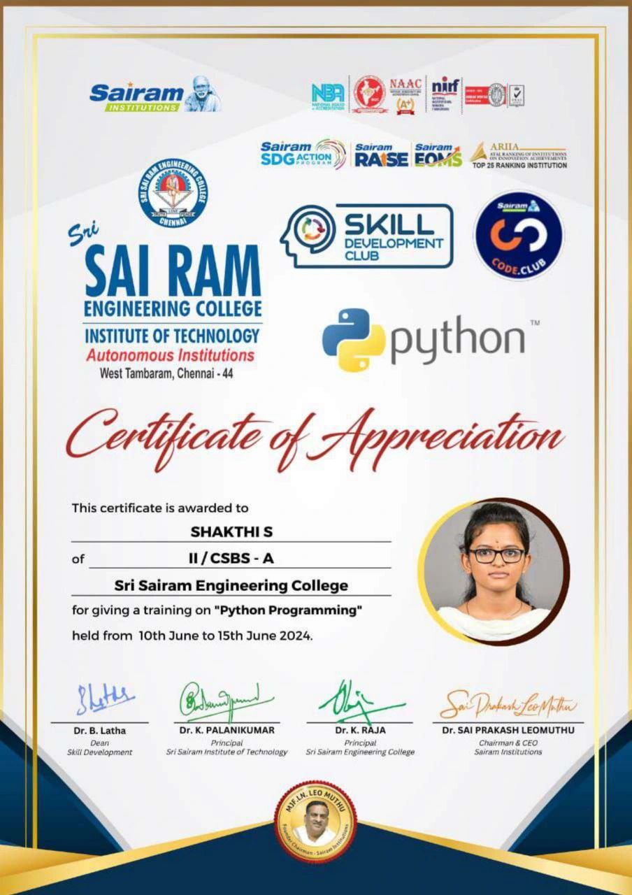 #pythontrainer #pythonprogramming #batch2024 #training… | SHAKTHI. S #pythontrainer #pythonprogramming #batch2024 #training… | SHAKTHI. S