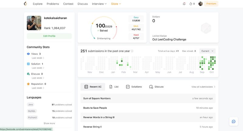 Saicharan Kotekal on LinkedIn: #leetcode #codingjourney #problemsolving ... Saicharan Kotekal on LinkedIn: #leetcode #codingjourney #problemsolving ...