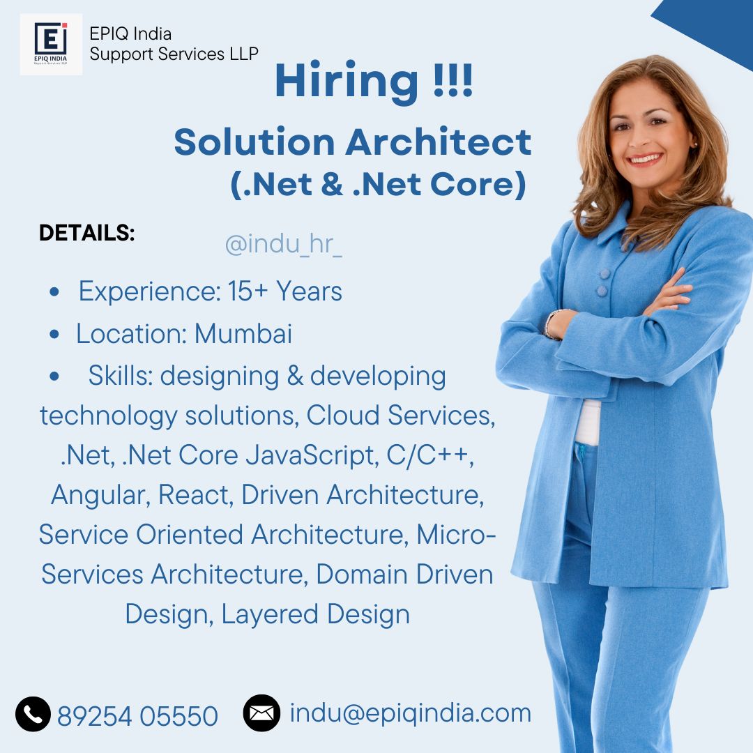 Indu Devi on LinkedIn: #solutionarchitect #dotnet #dotnetcore #cloud # ... Indu Devi on LinkedIn: #solutionarchitect #dotnet #dotnetcore #cloud # ...