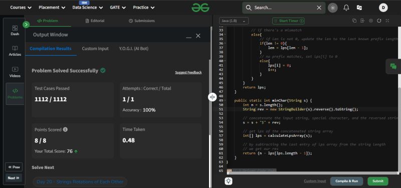#160daysofcode #dsa #geeksforgeeks #kmpalgorithm #codingchallenge #java ... #160daysofcode #dsa #geeksforgeeks #kmpalgorithm #codingchallenge #java ...