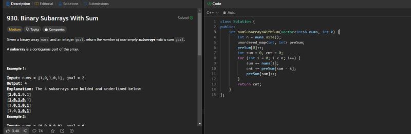 Saikat Das on LinkedIn: Day 4/100 days code challenge Leetcode 930 ... Saikat Das on LinkedIn: Day 4/100 days code challenge Leetcode 930 ...