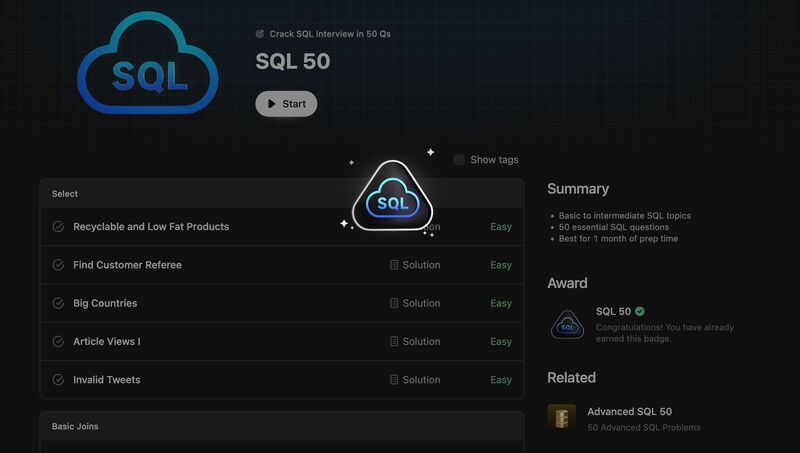 Completed 'SQL 50' challenge on LeetCode | Utkarsh Dabholkar posted on ... Completed 'SQL 50' challenge on LeetCode | Utkarsh Dabholkar posted on ...