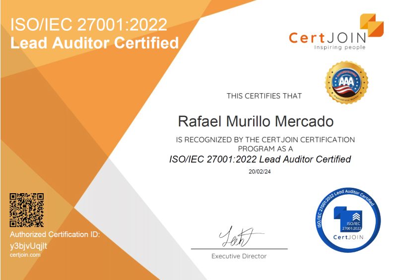 #iso27001 | Rafael Murillo Mercado #iso27001 | Rafael Murillo Mercado