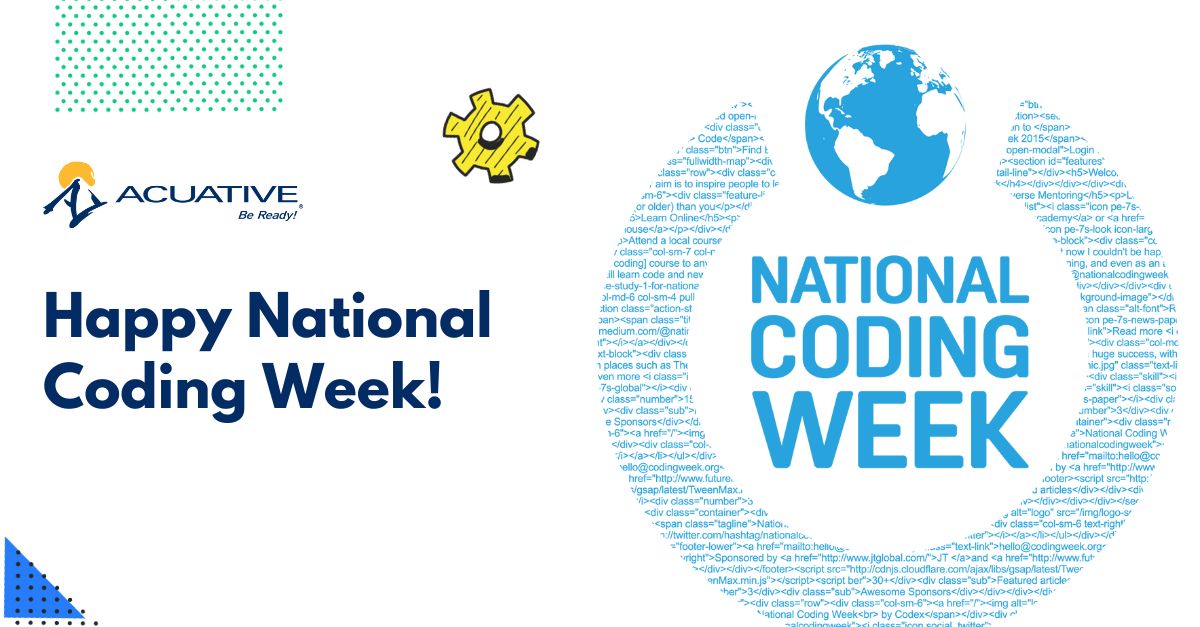 Acuative on LinkedIn: #nationalcodingweek #coding Acuative on LinkedIn: #nationalcodingweek #coding
