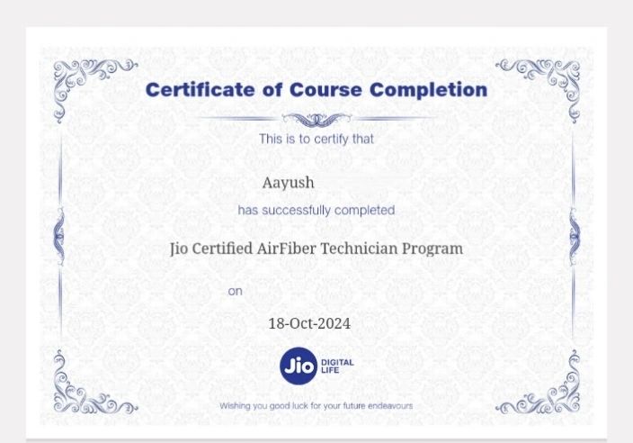 Aayush Varshney on LinkedIn: #jio #airfiber #networking #techskills # ... Aayush Varshney on LinkedIn: #jio #airfiber #networking #techskills # ...