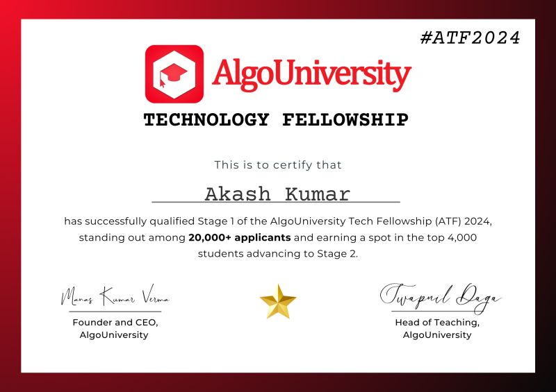 Akash Singh on LinkedIn: #atf #coding #algorithms #learning #growth #tech Akash Singh on LinkedIn: #atf #coding #algorithms #learning #growth #tech