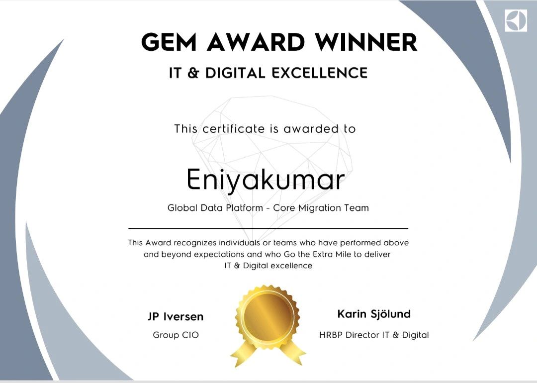Eniya Kumar on LinkedIn: #electrolux #teamaward #excellence #teamwork # ... Eniya Kumar on LinkedIn: #electrolux #teamaward #excellence #teamwork # ...