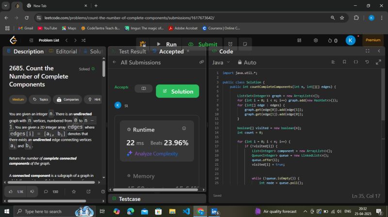 #100daysofcode #100daysofcode #leetcode #graphalgorithms #unionfind # ... #100daysofcode #100daysofcode #leetcode #graphalgorithms #unionfind # ...