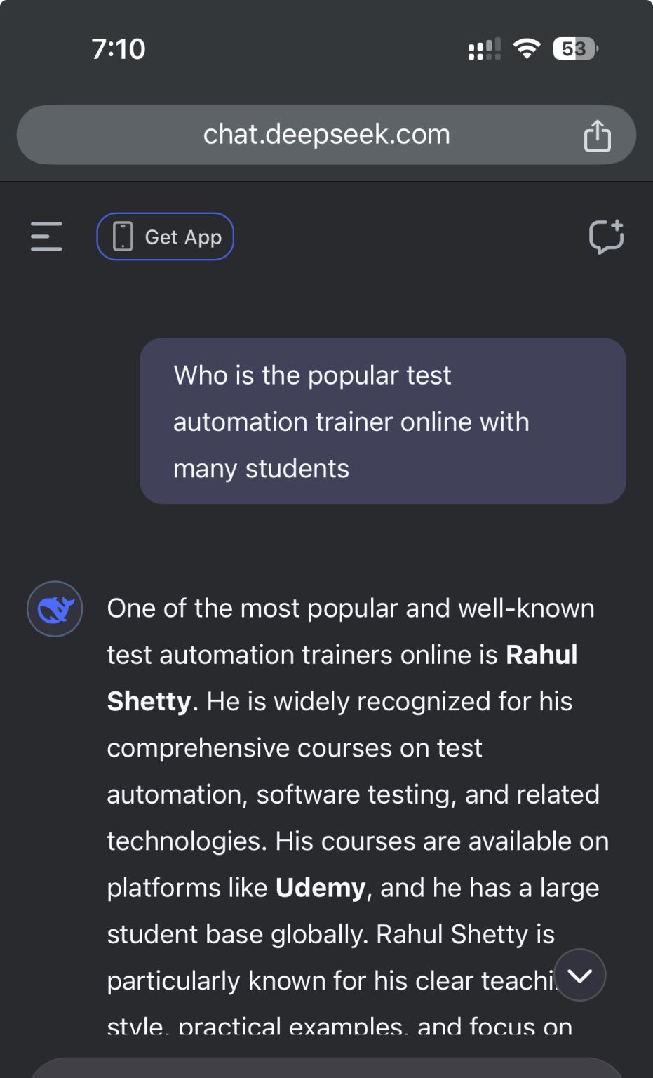Rahul Shetty (Venkatesh) on LinkedIn: #deepseek | 45 comments Rahul Shetty (Venkatesh) on LinkedIn: #deepseek | 45 comments