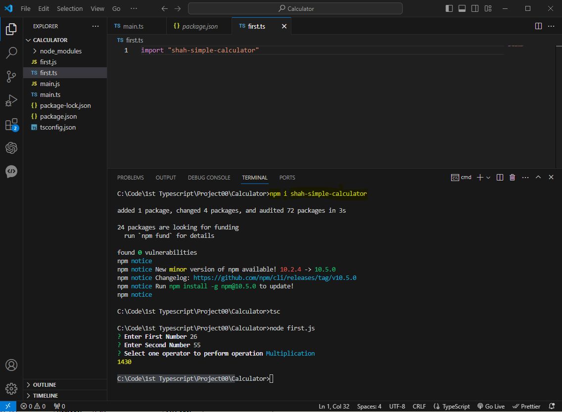 #npm #typescript #javascript #developer #firstproject #calculation ... #npm #typescript #javascript #developer #firstproject #calculation ...