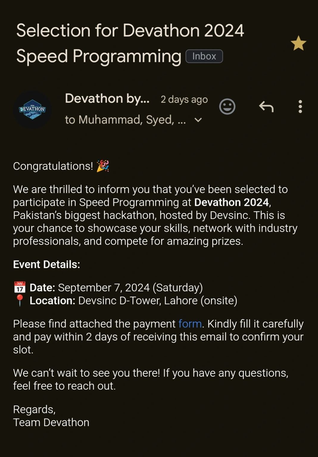 Ahmar Ali on LinkedIn: #devathon #devsinc #speedprogramming #coding # ... Ahmar Ali on LinkedIn: #devathon #devsinc #speedprogramming #coding # ...