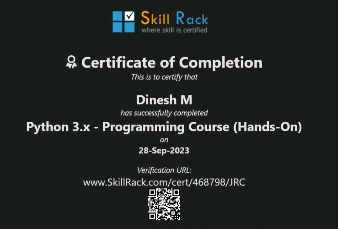 Dinesh M on LinkedIn: #programming #skill Dinesh M on LinkedIn: #programming #skill