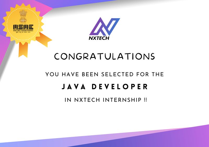shrishti singh on LinkedIn: #javainternship #project #nxtech shrishti singh on LinkedIn: #javainternship #project #nxtech