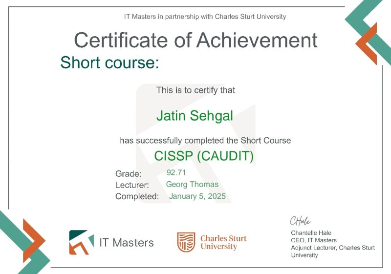 Jatin Sehgal on LinkedIn: #cissp #caudit #infosec #cybersecurity Jatin Sehgal on LinkedIn: #cissp #caudit #infosec #cybersecurity
