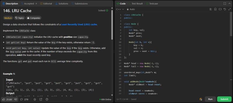 #leetcodechallenge #leetcode #dsa #cpp #systemdesign #lrucache #hashmap ... #leetcodechallenge #leetcode #dsa #cpp #systemdesign #lrucache #hashmap ...
