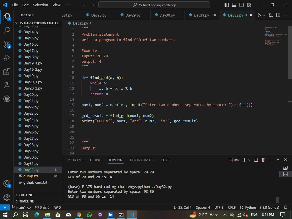 Day 32 of the 75-day coding challenge | Anil Rupnar posted on the topic ... Day 32 of the 75-day coding challenge | Anil Rupnar posted on the topic ...