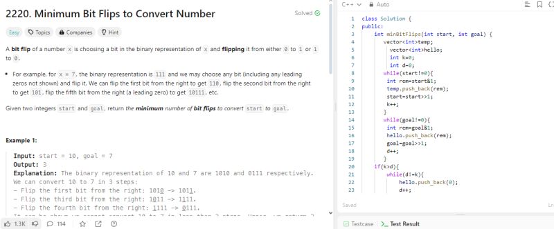 Saksham Gupta on LinkedIn: #251 leetcode#2220 Saksham Gupta on LinkedIn: #251 leetcode#2220