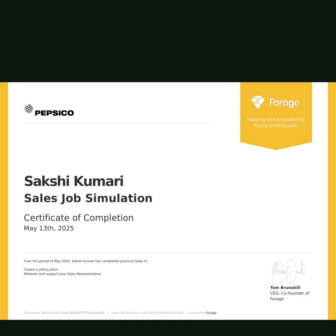 #salesjobsimulation #certificateofcompletion #forage #pepsico # ... #salesjobsimulation #certificateofcompletion #forage #pepsico # ...