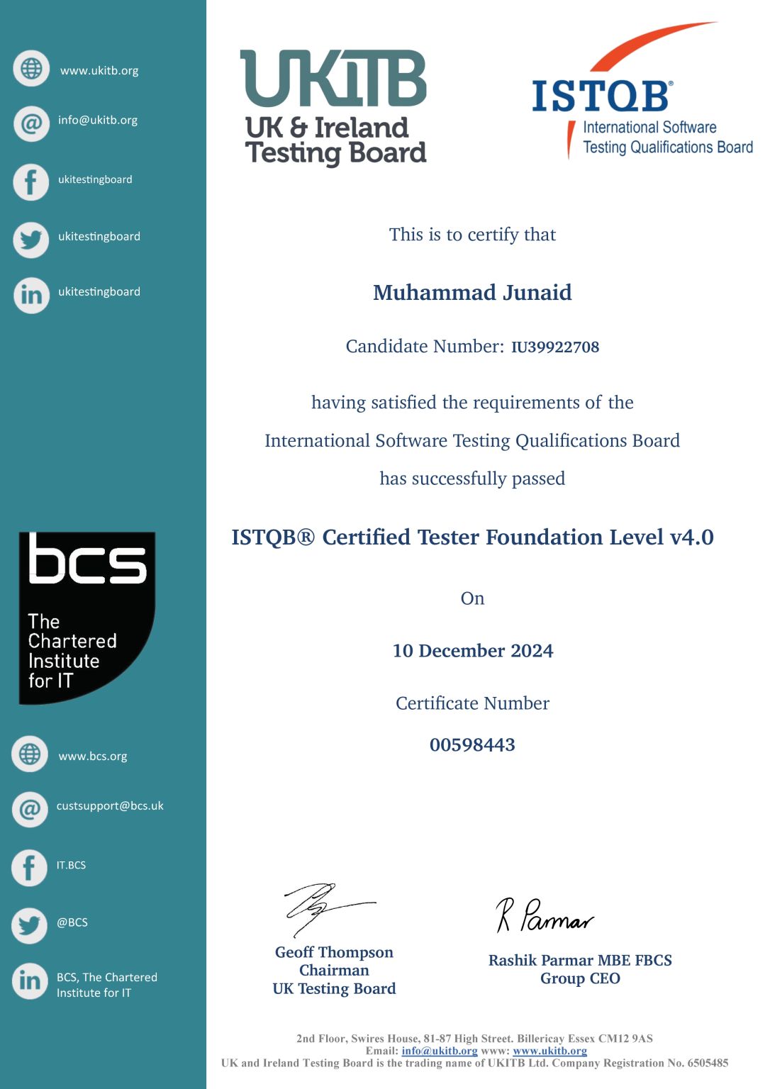 Muhammad Junaid on LinkedIn: #istqb #ctfl #softwaretesting #testing # ... Muhammad Junaid on LinkedIn: #istqb #ctfl #softwaretesting #testing # ...