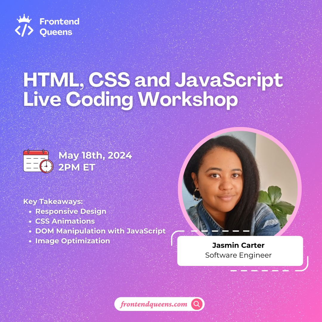 Frontend Queens on LinkedIn: HTML, CSS, and JavaScript Live Coding ... Frontend Queens on LinkedIn: HTML, CSS, and JavaScript Live Coding ...