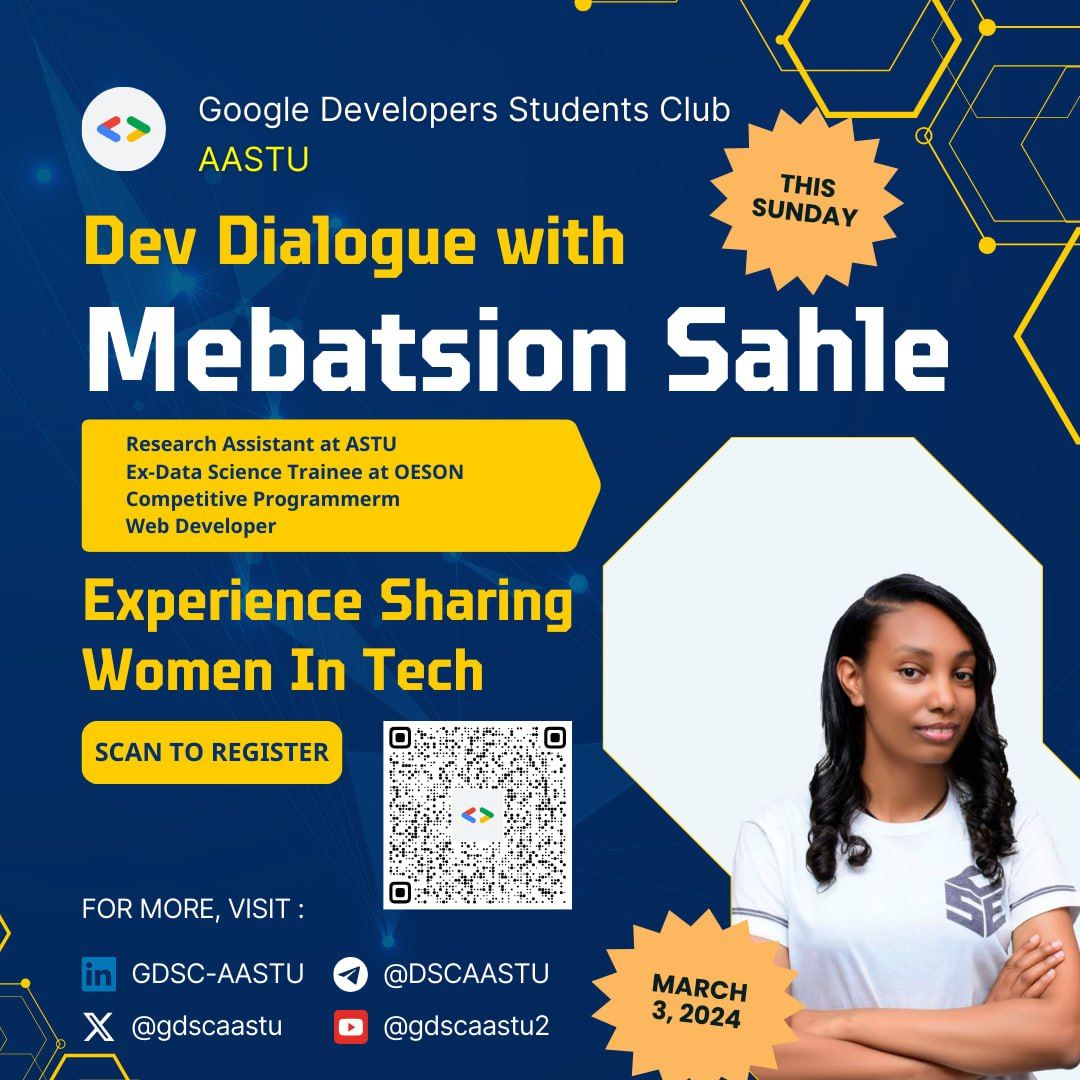 GDSC AASTU on LinkedIn: 🎉Attention all tech enthusiasts!🔥 🚀Our weekly ... GDSC AASTU on LinkedIn: 🎉Attention all tech enthusiasts!🔥 🚀Our weekly ...
