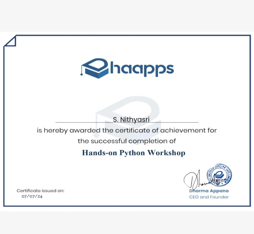 Nithyasri Senthil kumar posted on LinkedIn Nithyasri Senthil kumar posted on LinkedIn