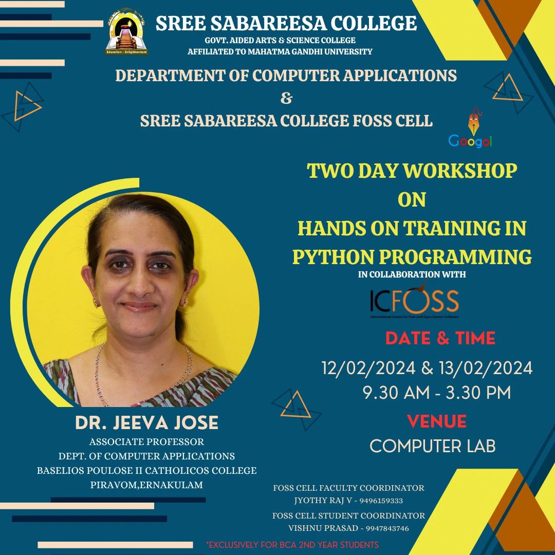 Dr. Jeeva Jose on LinkedIn: Python Programming - Hands on training ... Dr. Jeeva Jose on LinkedIn: Python Programming - Hands on training ...